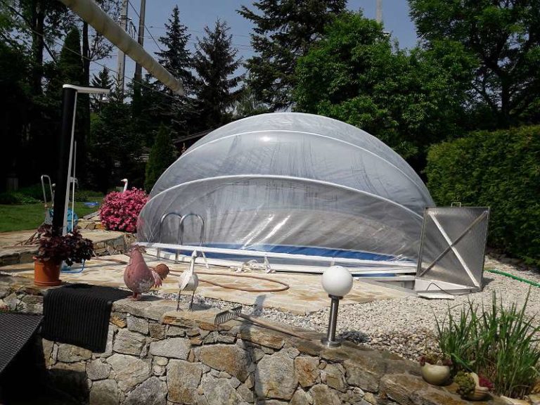 Rund Pool Set mit Cabriodach - Kertex Pooldach Systeme