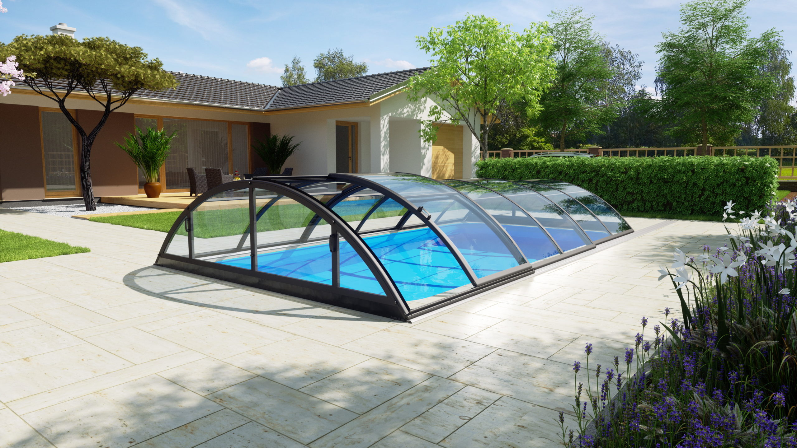 Poolüberdachung in Oberösterreich | KERTEX Pooldachsysteme
